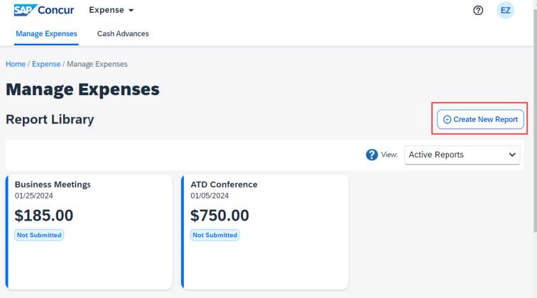 Concur Expense Report Quick Guide | Finance Training